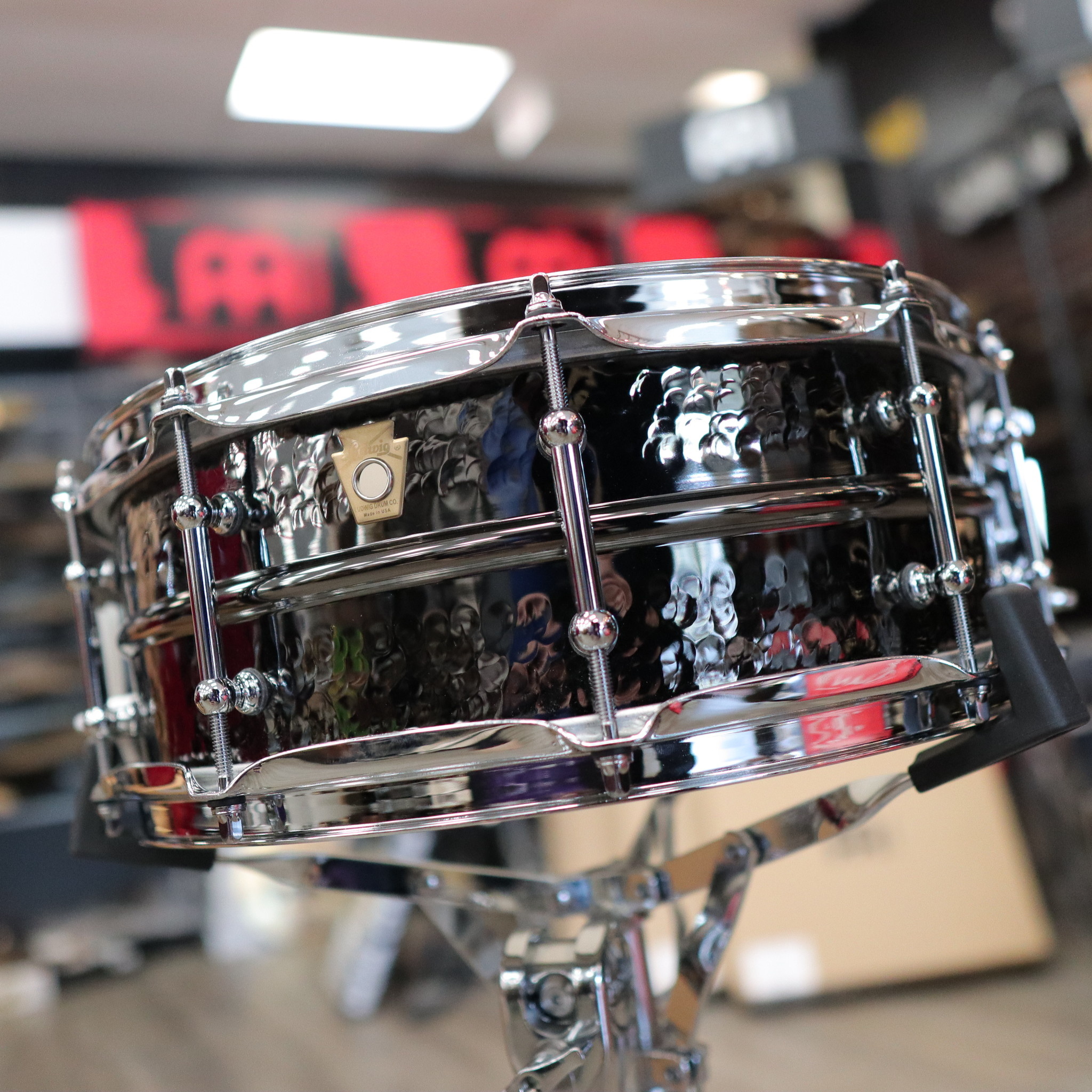 Ludwig 5x14" Hammered Black Beauty Snare Drum with Tube Lugs LB416KT ...