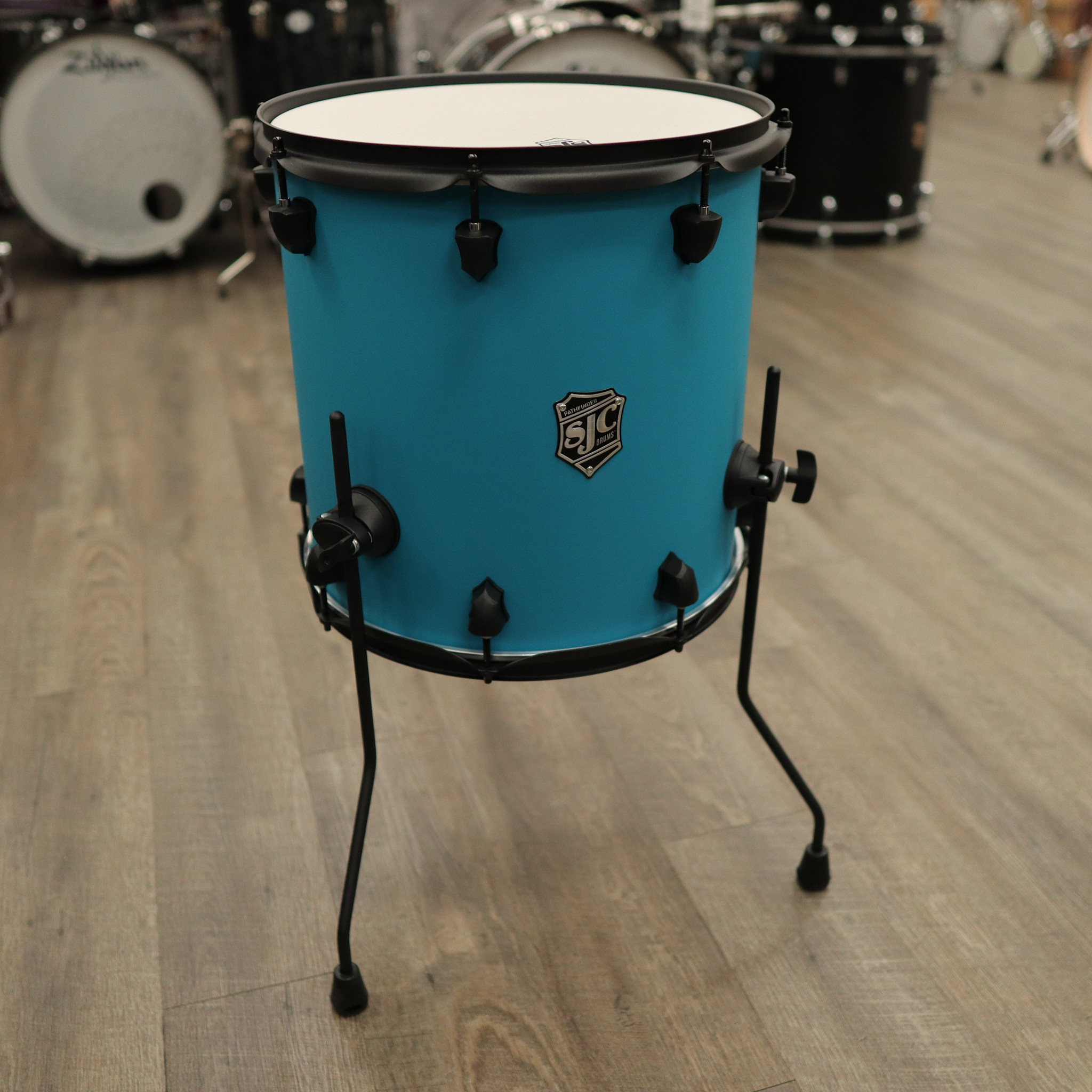 SJC Custom Drums Pathfinder Series 14x14" Floor Tom (Caribbean Blue ...