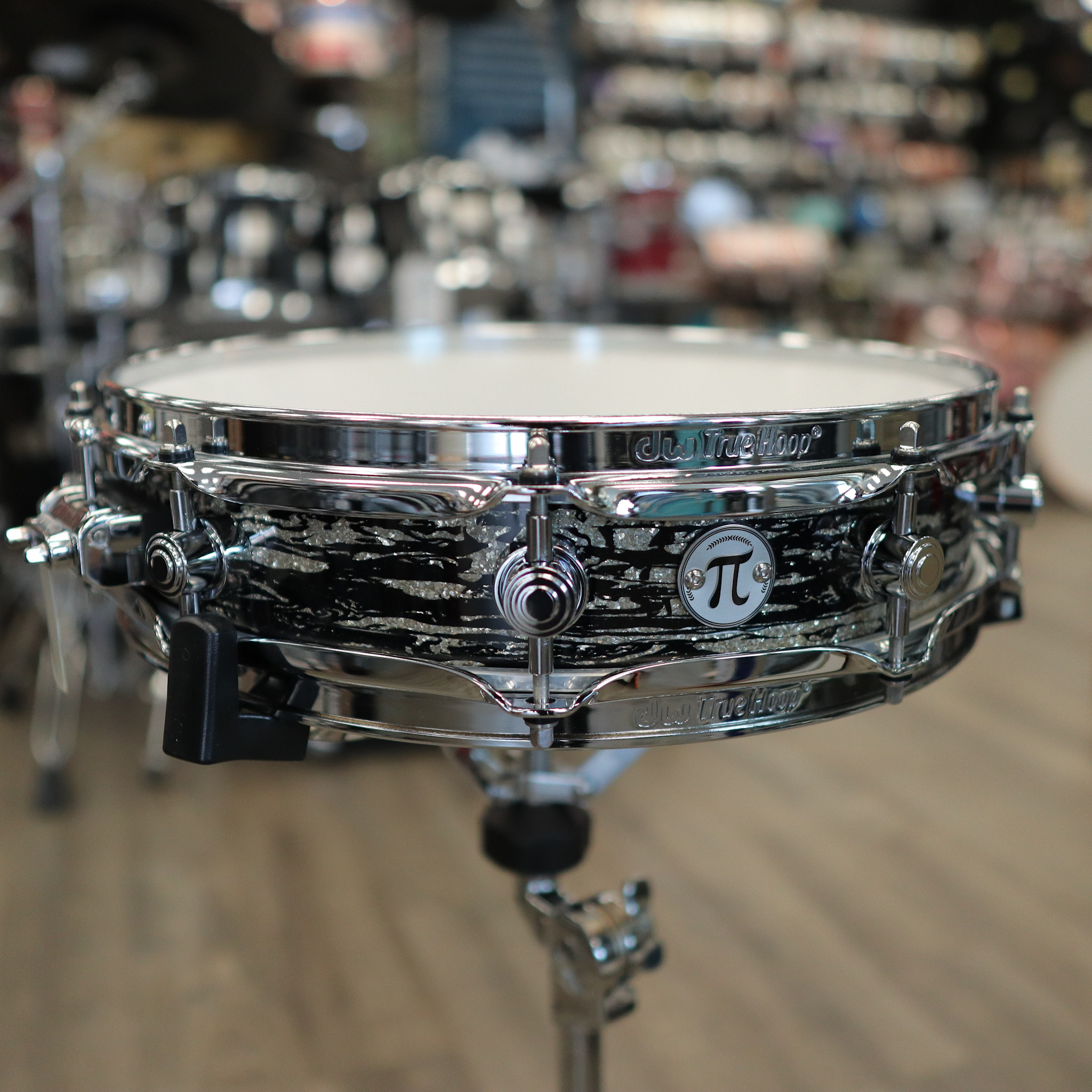 DW Collector's 3.14 x 14" SSC Maple Pi Snare Drum (Black Oyster Glass w ...