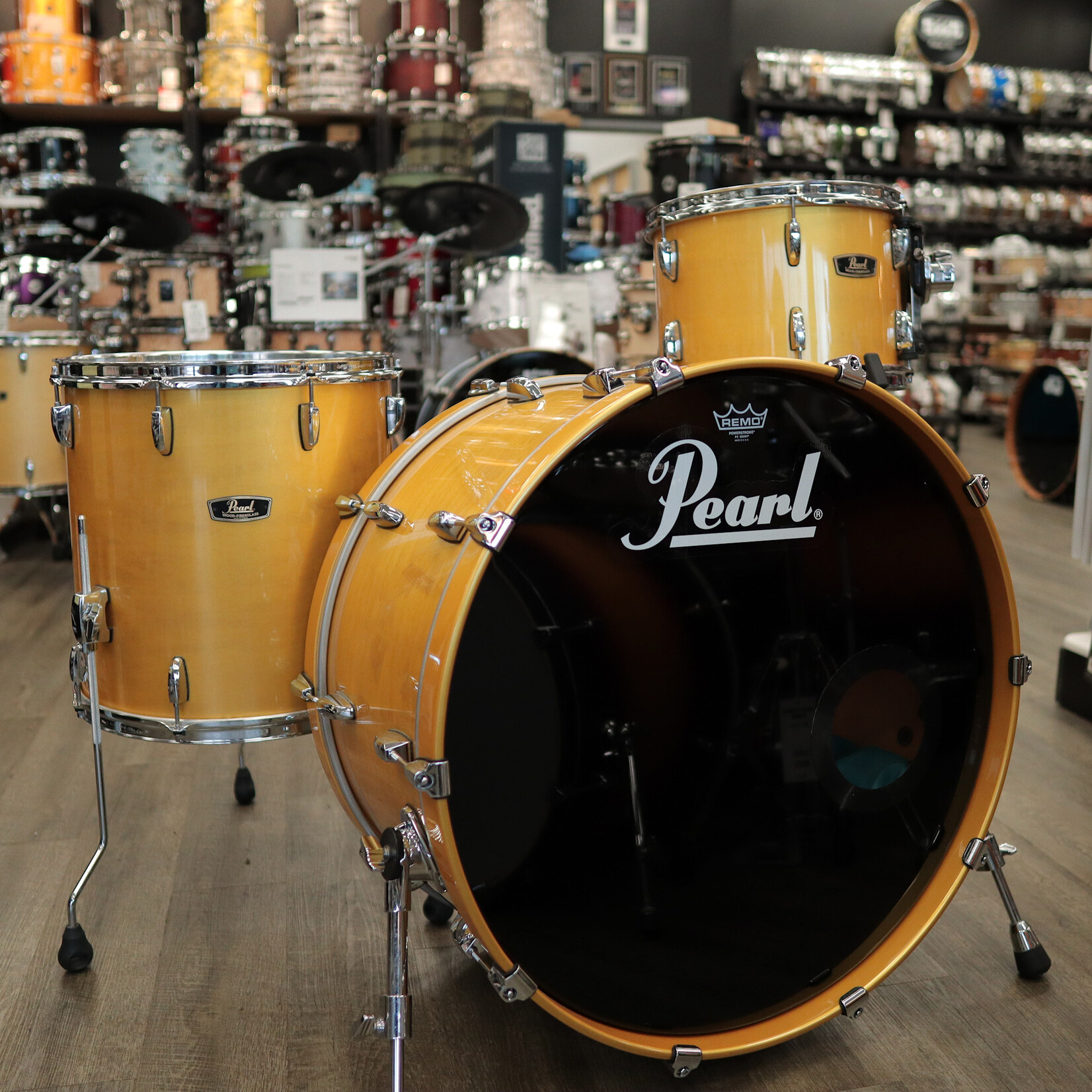 Used Pearl 3-PC Wood-Fiberglass Shell Pack 13/16/26 (Antique Gold ...