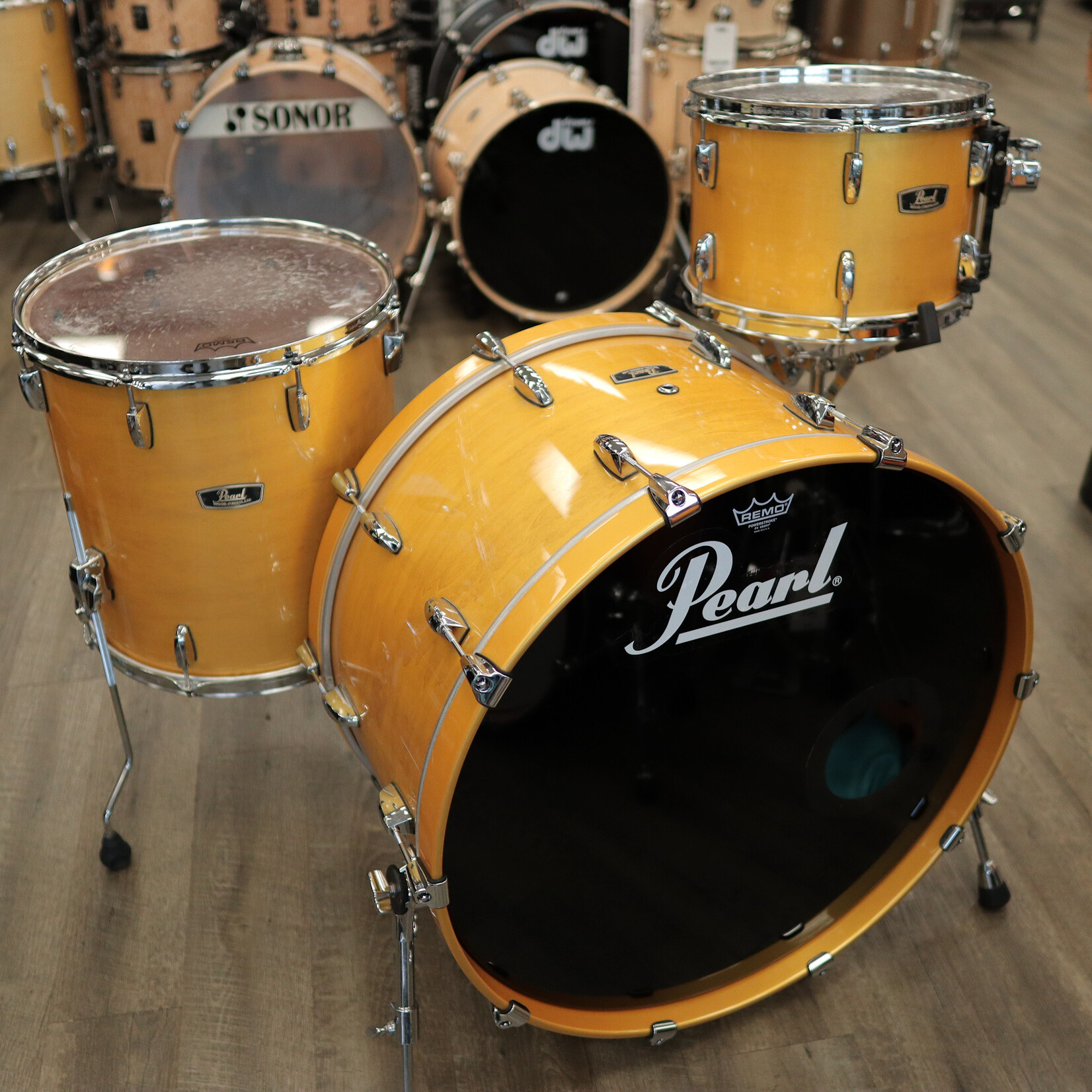 Used Pearl 3-PC Wood-Fiberglass Shell Pack 13/16/26 (Antique Gold ...