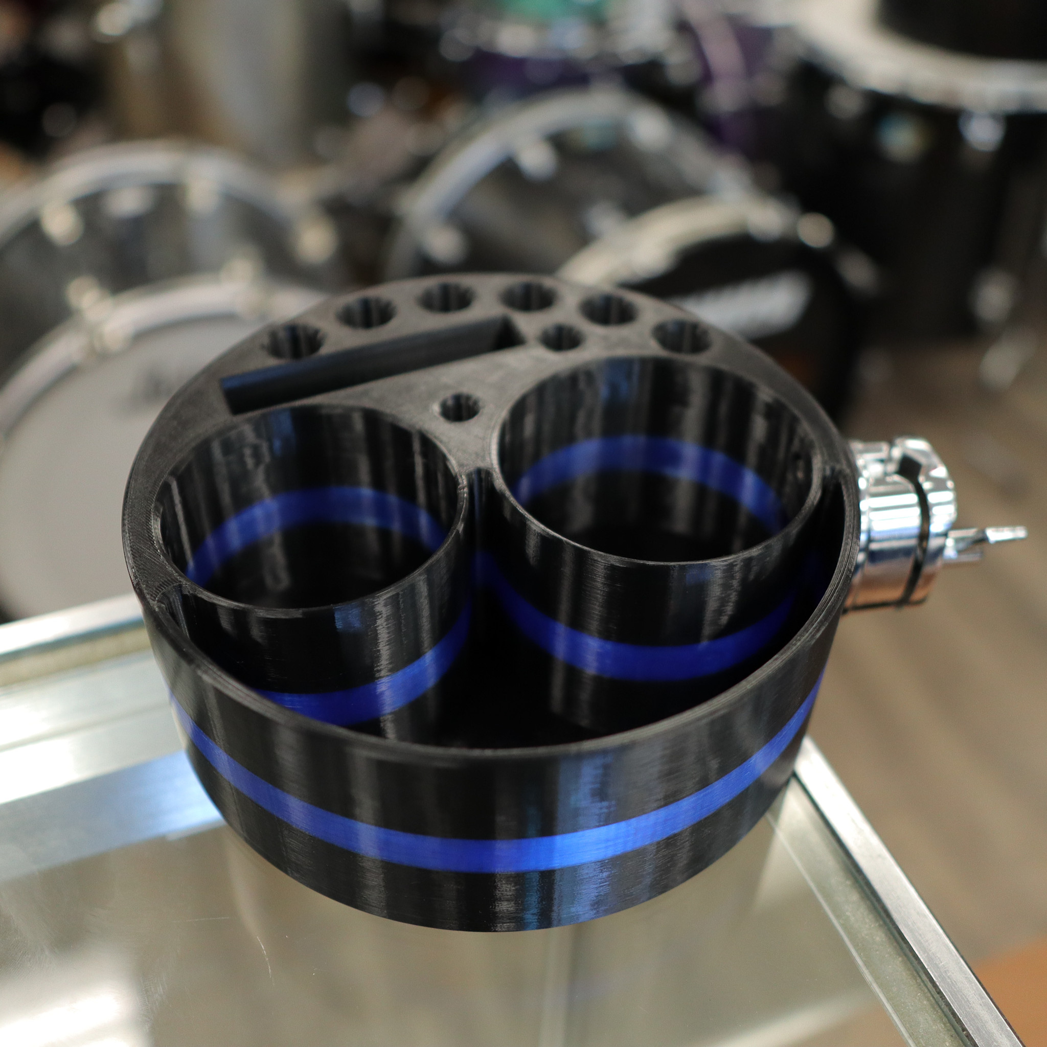 Deaf & Drum Drum Buddy Popeye - Dual Mount (Premium/Custom) - Black w ...