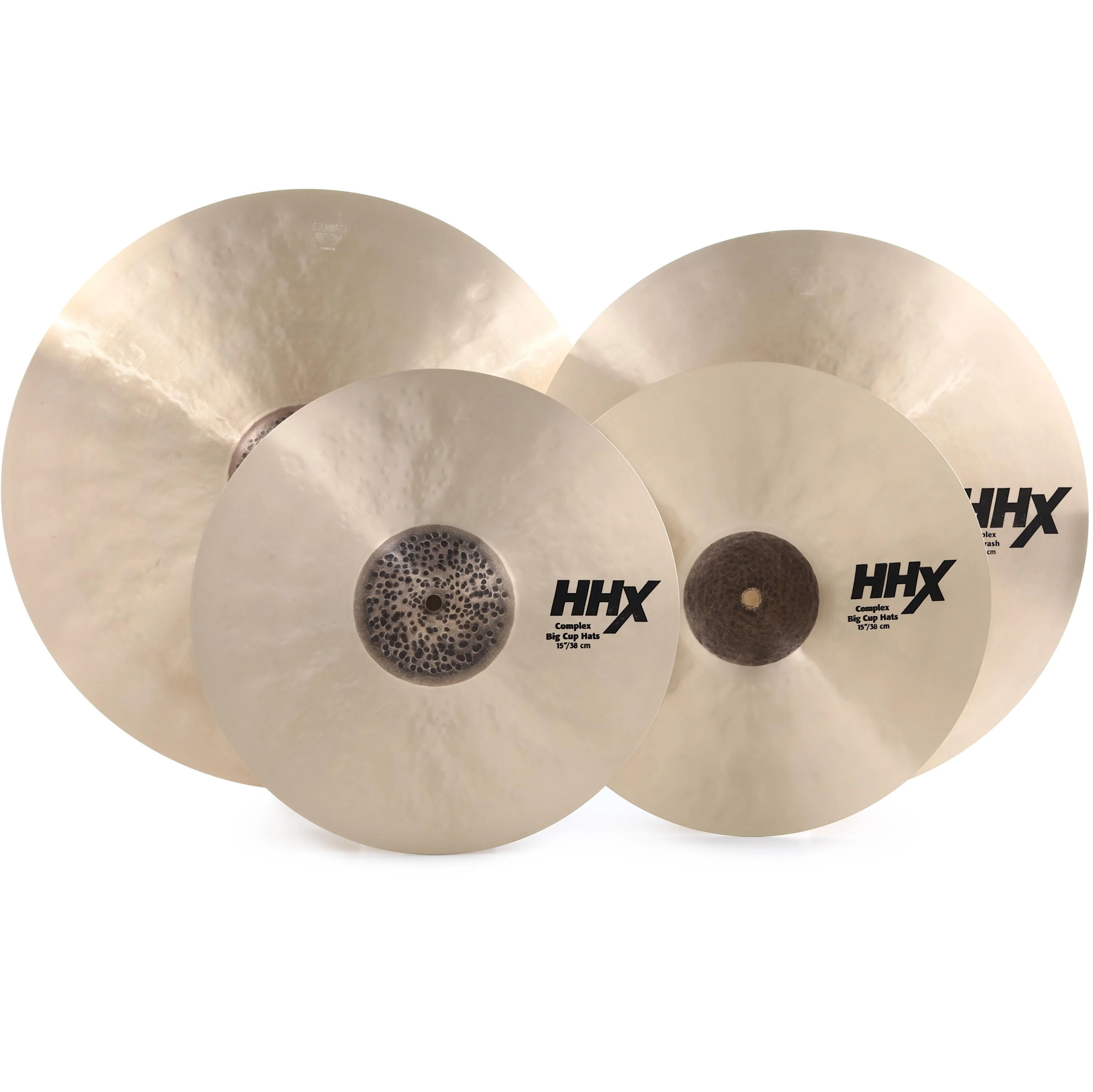 Sabian HHX Complex Big Cup Cymbal Set 15"Hi-Hats/20" Thin Crash/22" Big ...