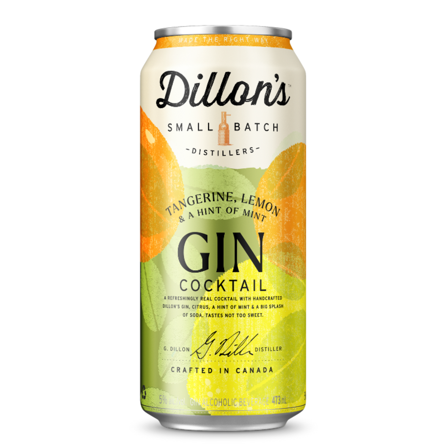 Tangerine, Lemon & A Hint of Mint Gin Cocktail - Dillon's Small Batch ...
