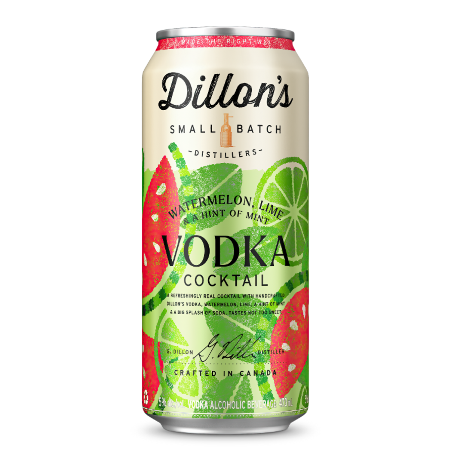 Watermelon, Lime & A Hint of Mint Vodka Cocktail - Dillon's Small Batch ...
