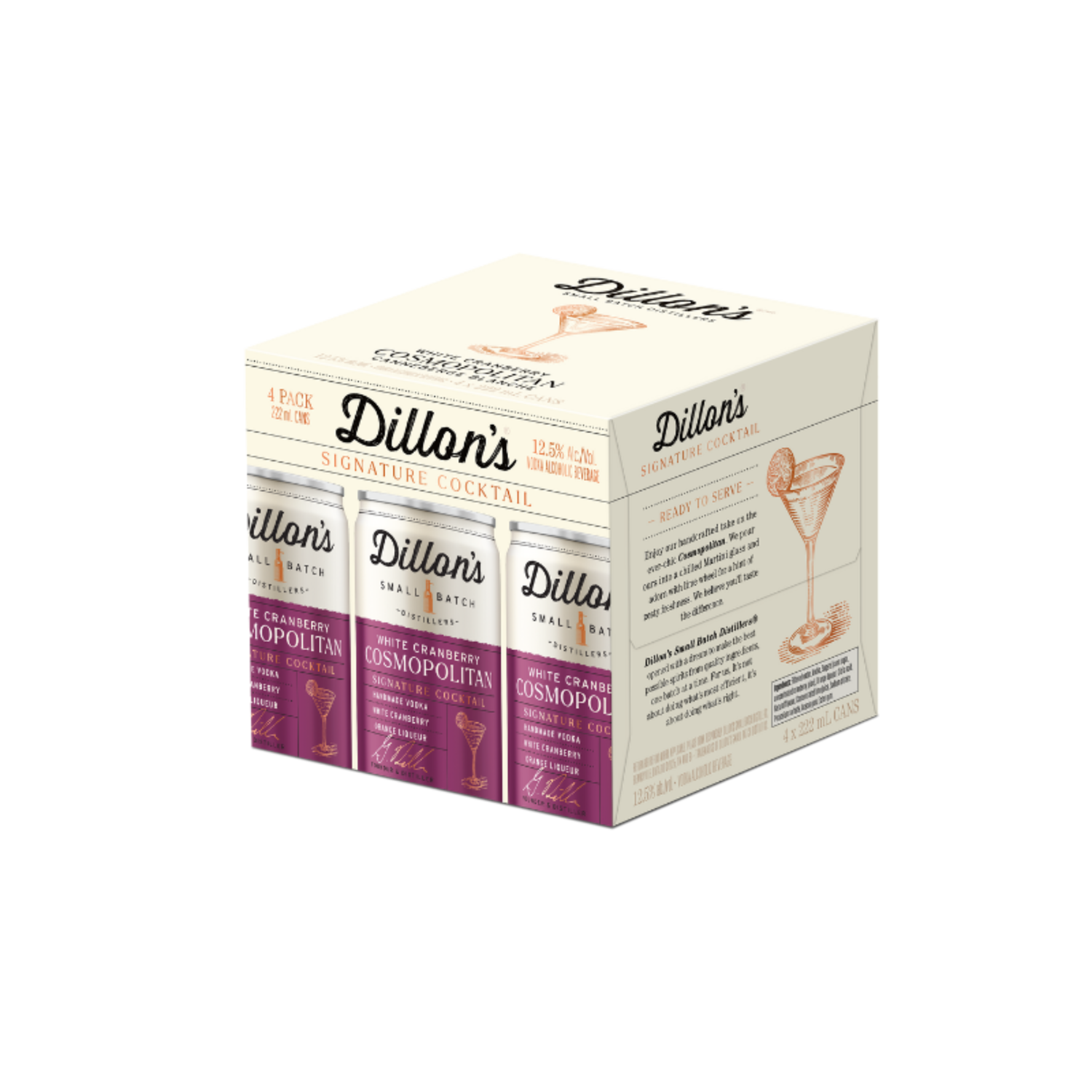 White Cranberry Cosmopolitan 4-pack - Dillon's Small Batch Distillers