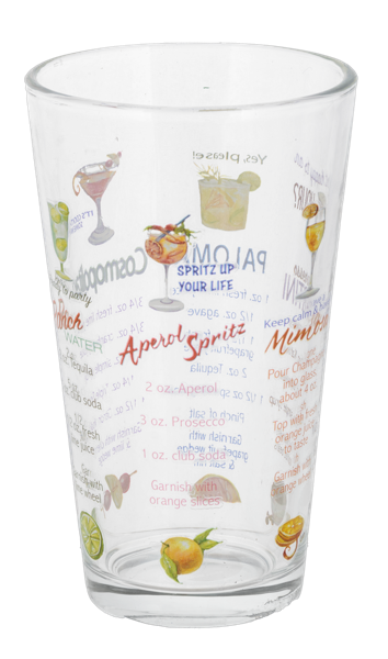*Cocktail Recipe Pint Glass-Ganz - Flandangles Kitchen & Gift/Gibson’s ...