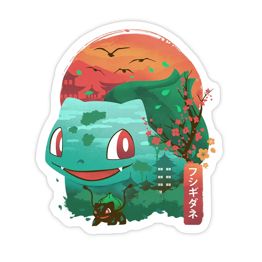 Fuzzy Ink Sticker Bulbasaur - DECO Raleigh