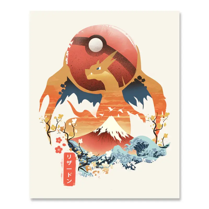 Fuzzy Ink Print Charizard - DECO Raleigh
