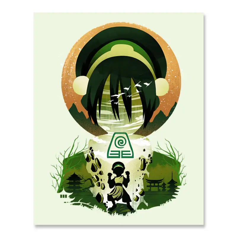 Fuzzy Ink Earth Bender Sticker - DECO Raleigh