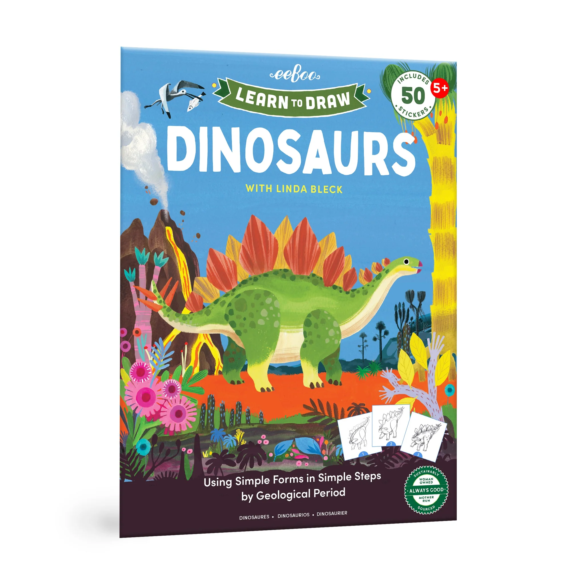Art Book: Learn to Draw Dinosaurs w/stickers - DECO Raleigh