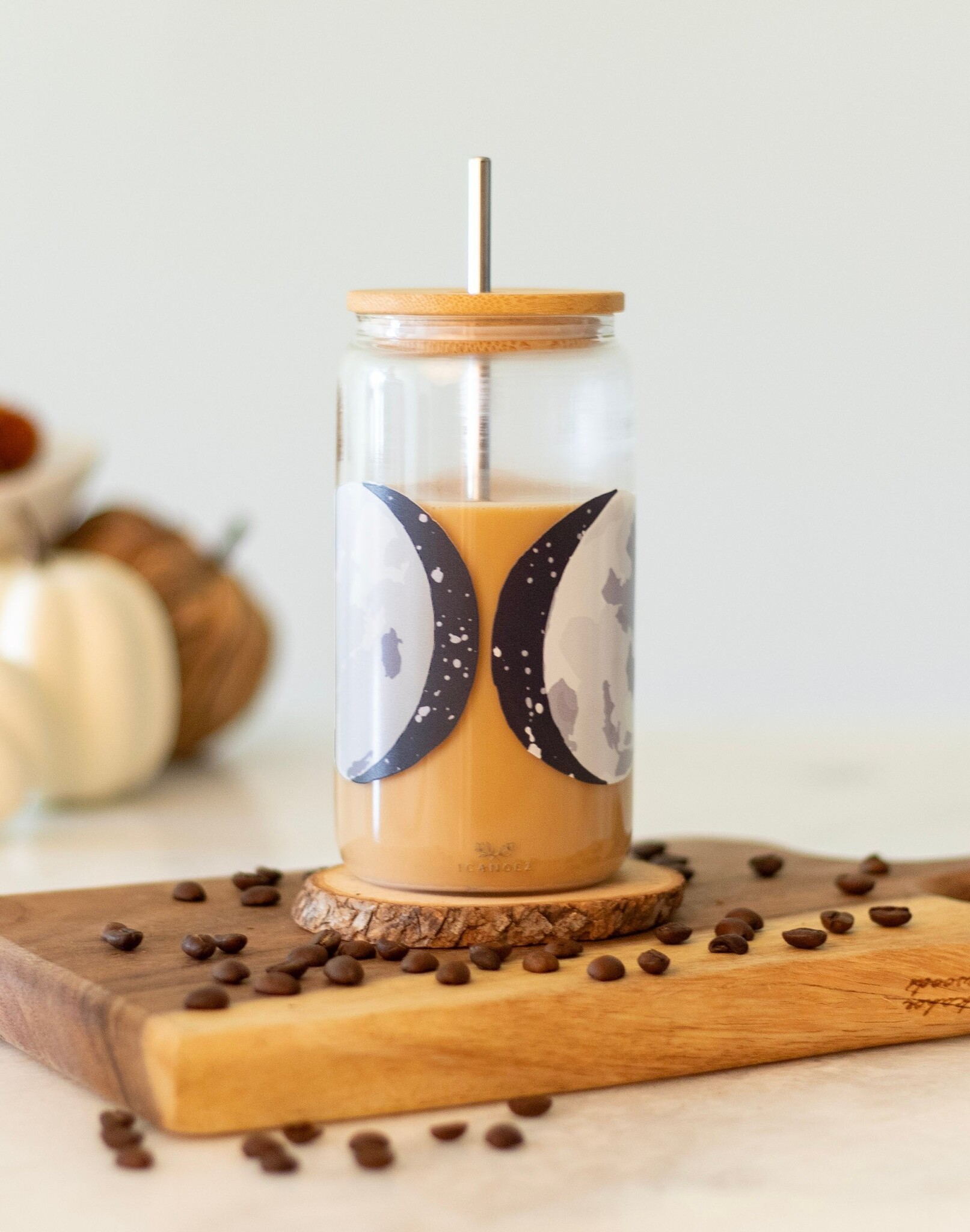 Glass Can / Coffee Cup Moon Phases - DECO Raleigh
