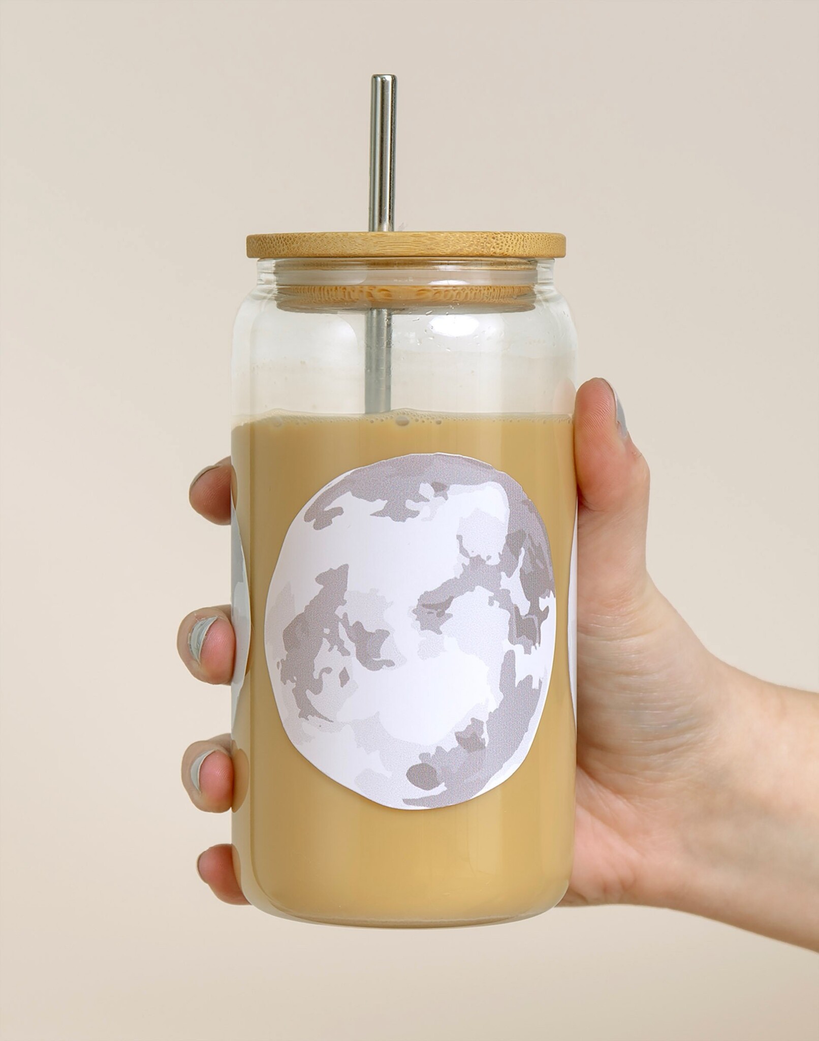 Glass Can / Coffee Cup Moon Phases - DECO Raleigh