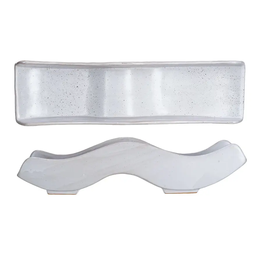 Stoneware Wave Tray w/Glaze - DECO Raleigh