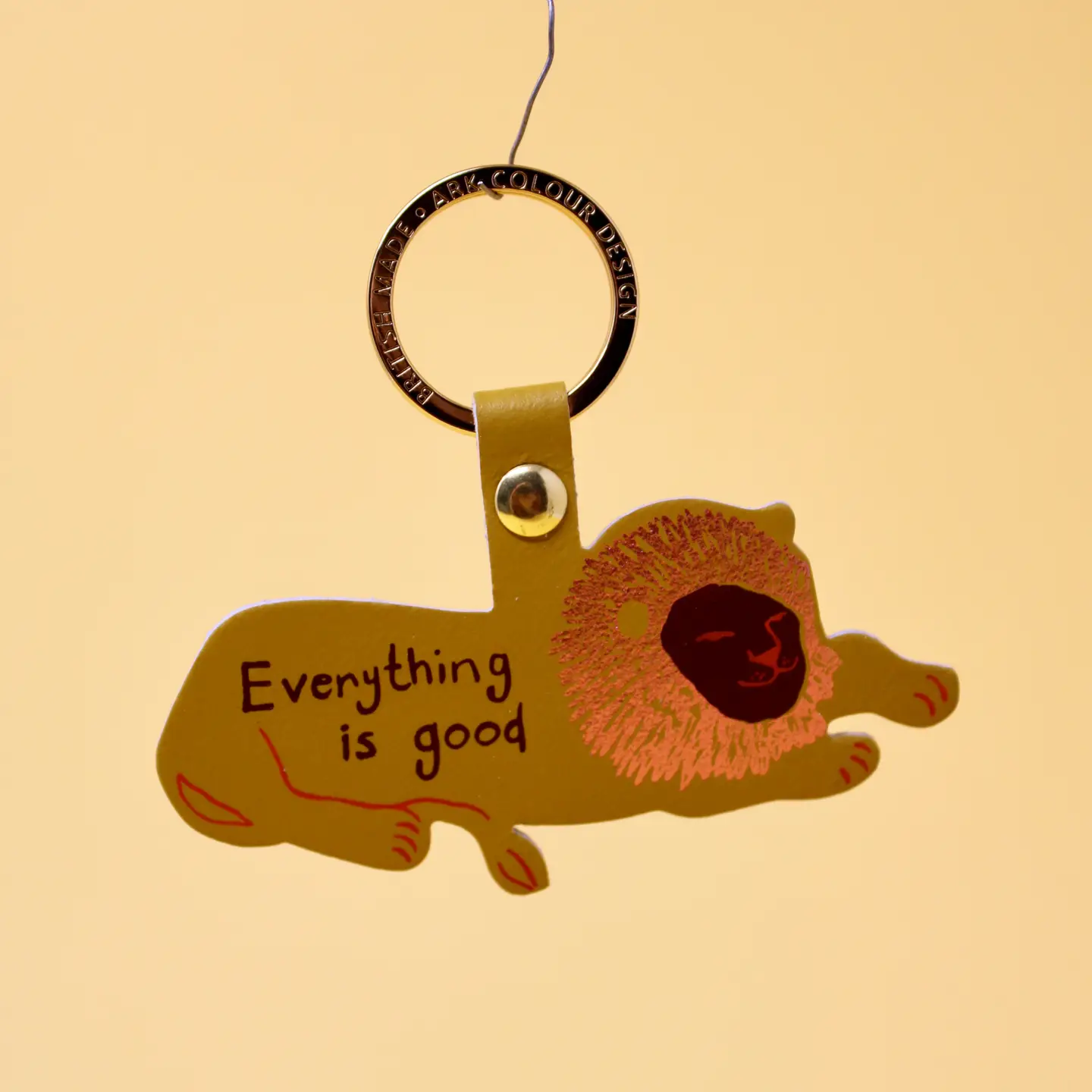 Key Fob Its All Good Lion Ochre - DECO Raleigh