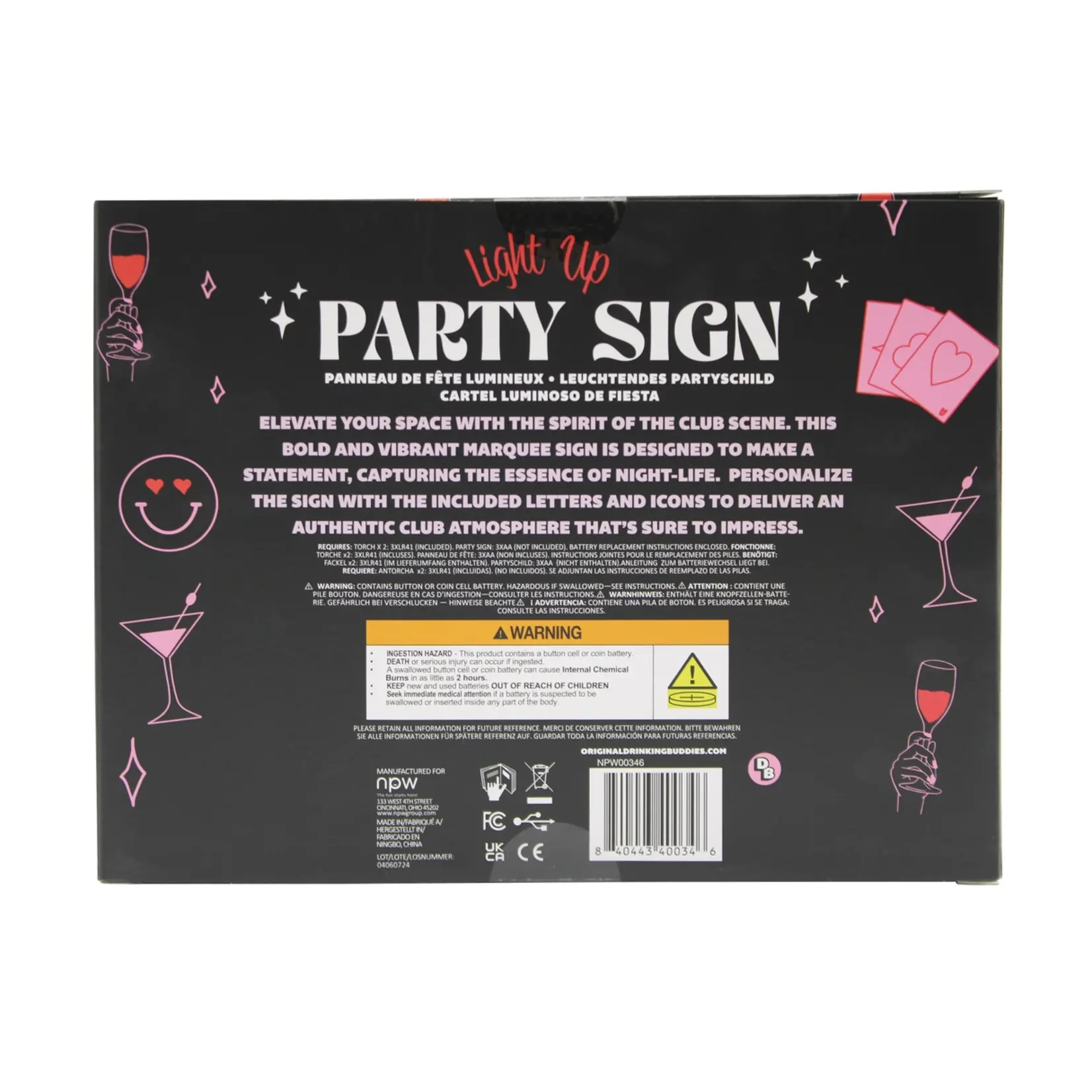 Light Up Party Sign - DECO Raleigh