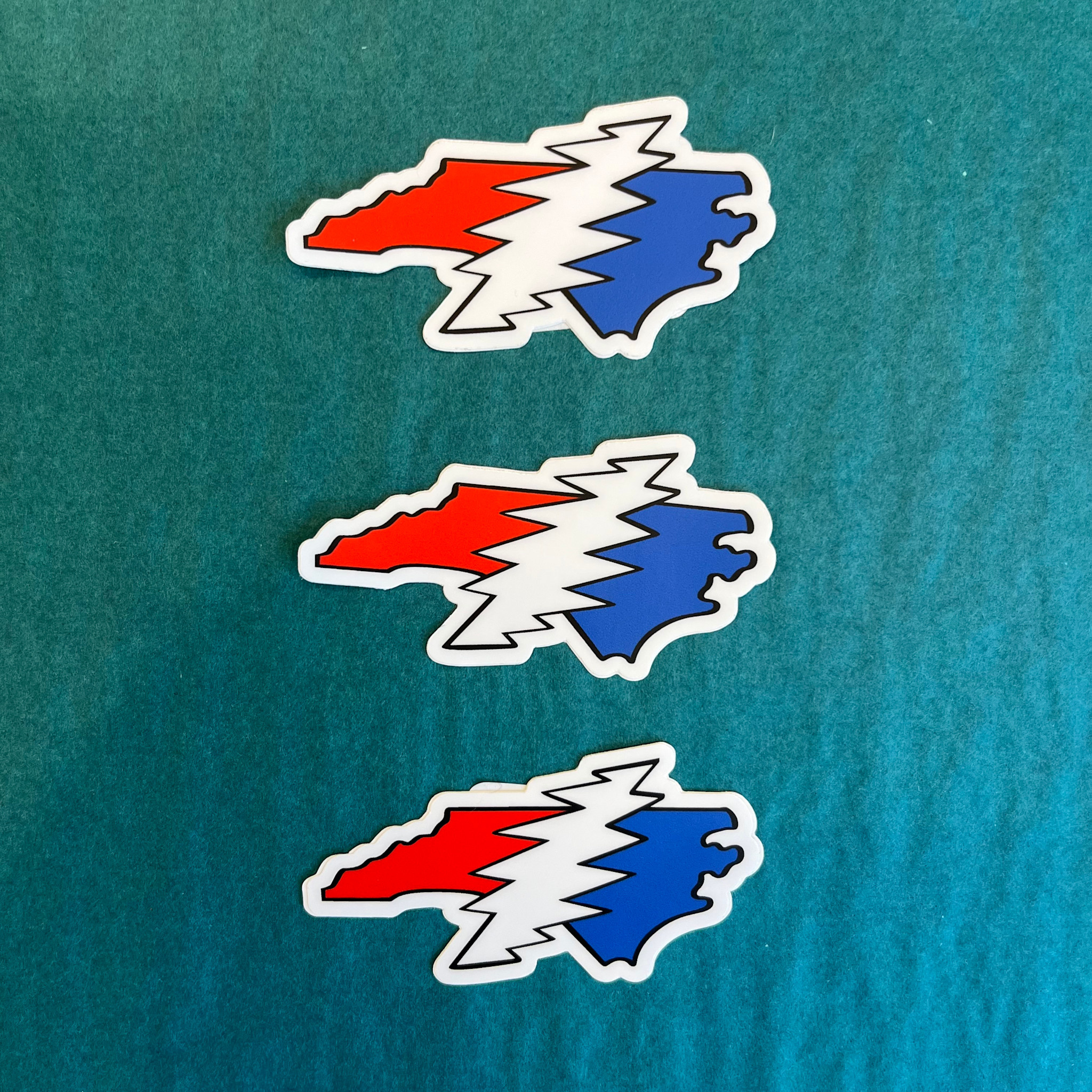 NC Lightning Bolt Sticker Small - DECO Raleigh