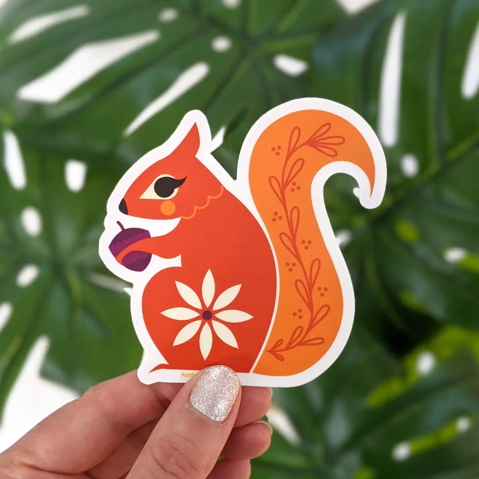 Amber Leaders Sticker Red Squirrel - DECO Raleigh