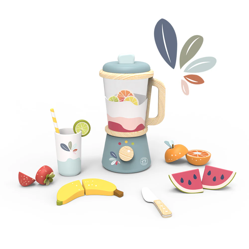 Wooden Multicolor Wood Blender - DECO Raleigh