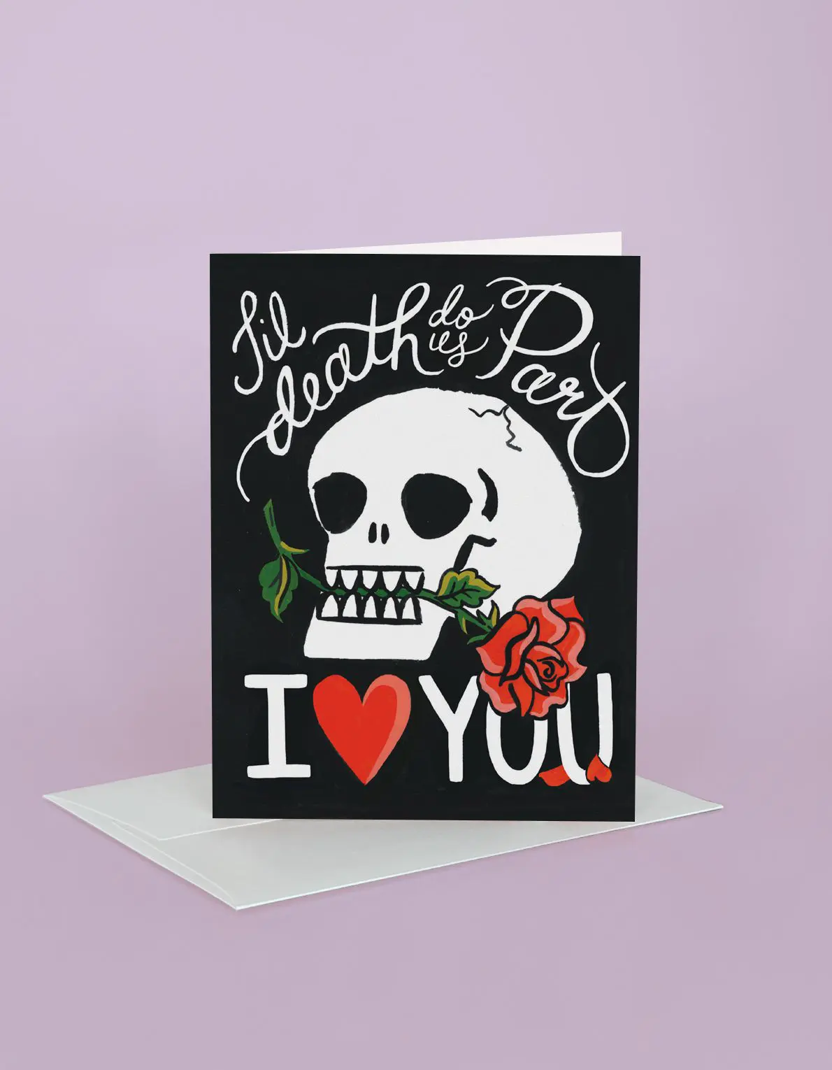 Skull and Rose Card - DECO Raleigh