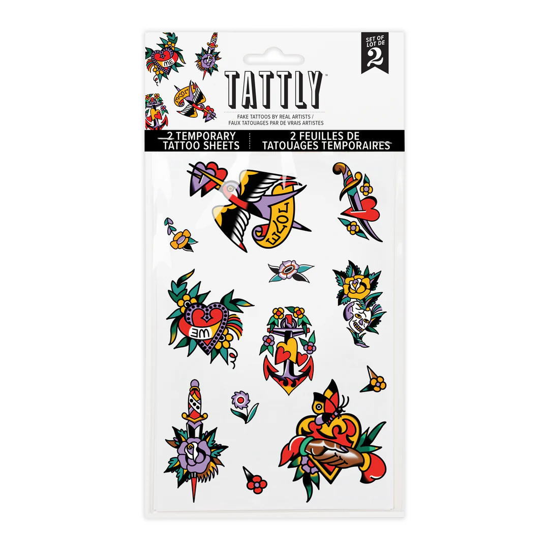 Tattly Temporary Tattoo Sheet - Love Motifs - DECO Raleigh