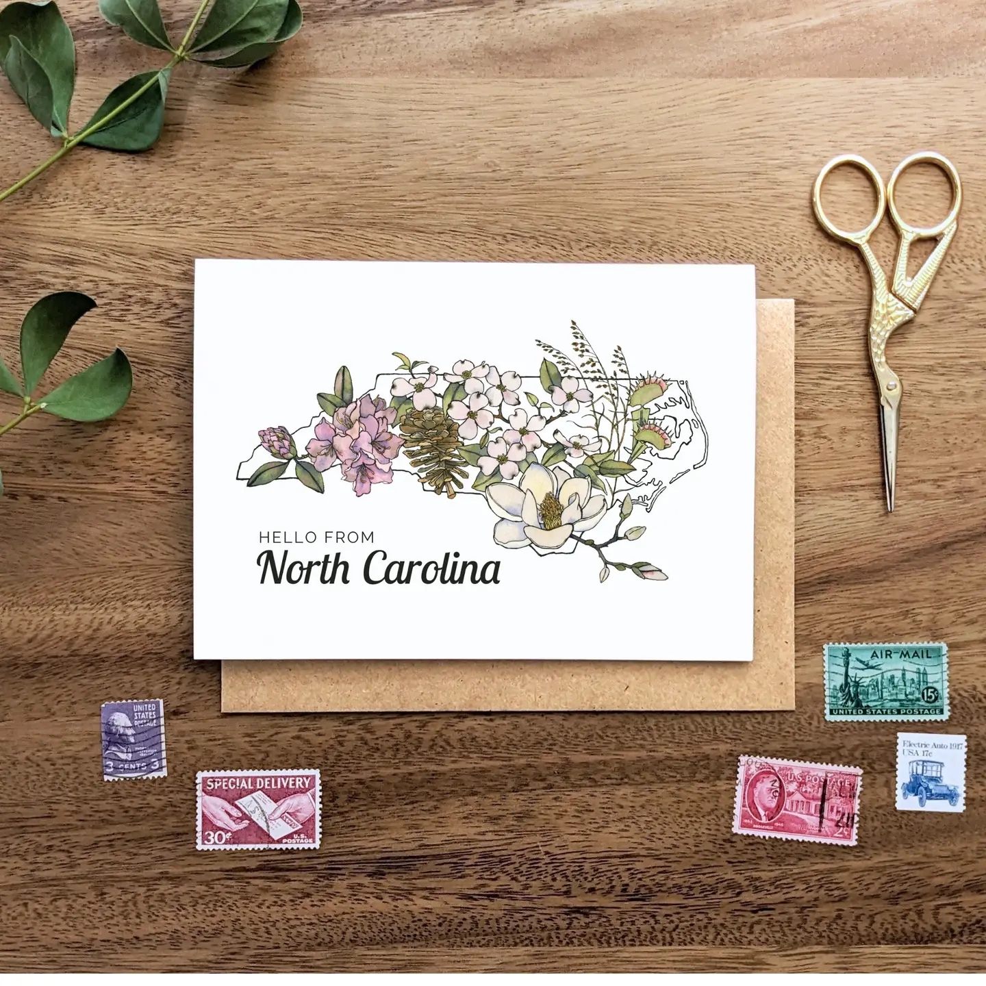 North Carolina Native Plants Notecard - DECO Raleigh