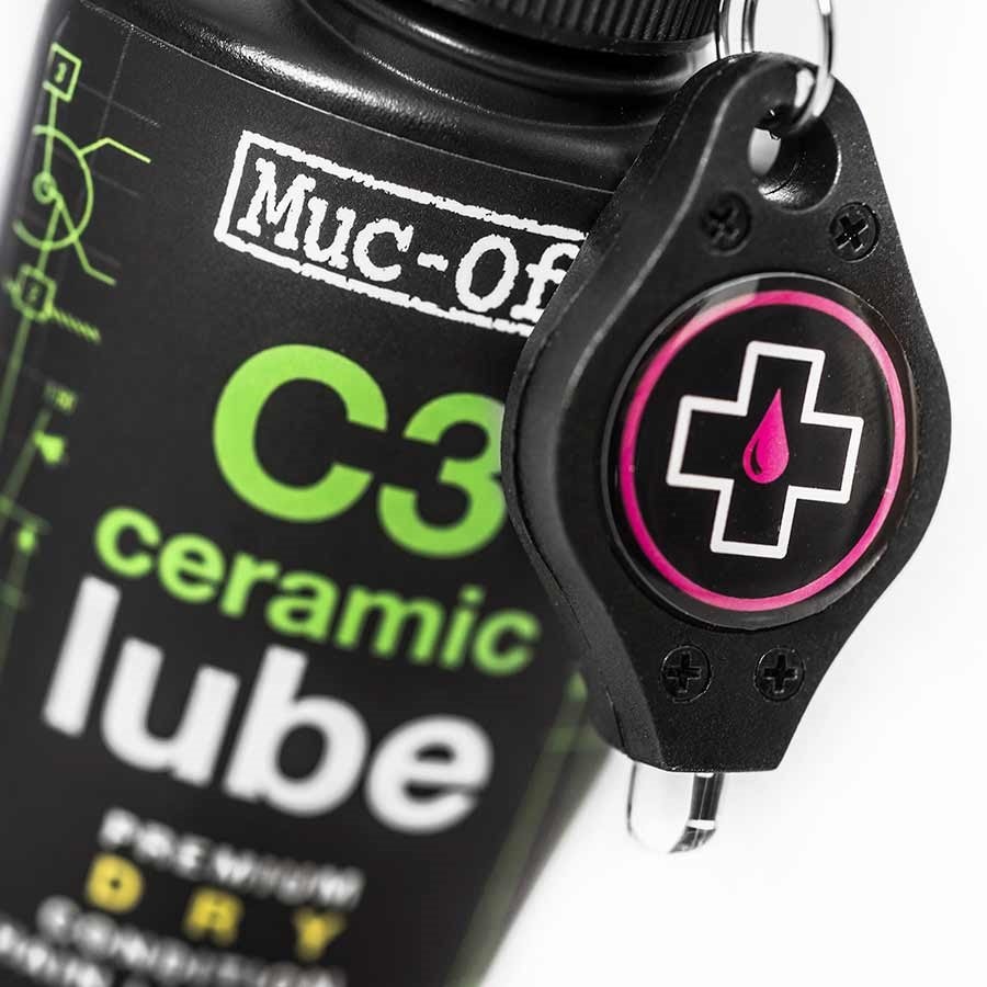 Muc-Off, Lubrifiant Ceramic Dry, 120ml avec UV Torch - Techno Cycle