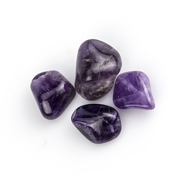 Amethyst Banded Medium Tumbled Stone - Mystic Valley