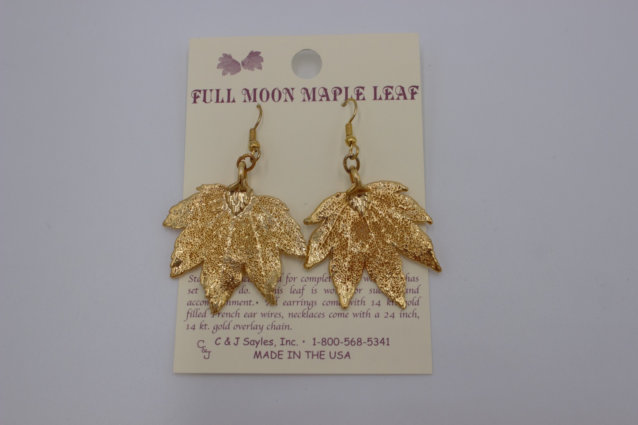 Natures Leaves Full Moon Maple Leaf Jewelry - South Dakota Agricultural ...