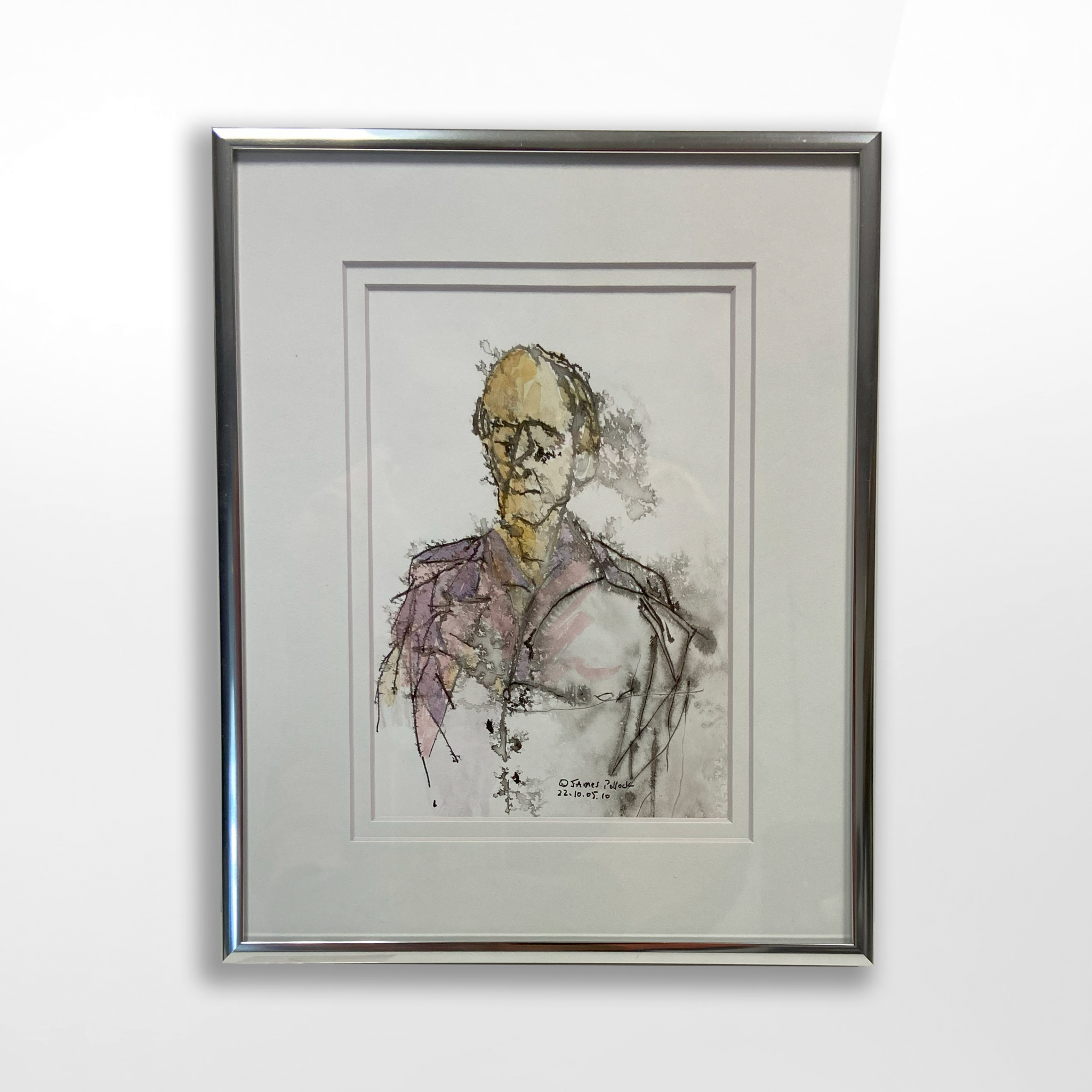 Jim Pollock, The Professor Watercolor Painting - South Dakota Art Museum