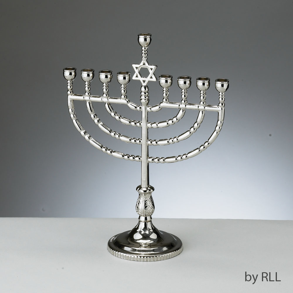 Aluminum Chanukah Menorah, Traditional - The Israeli Source
