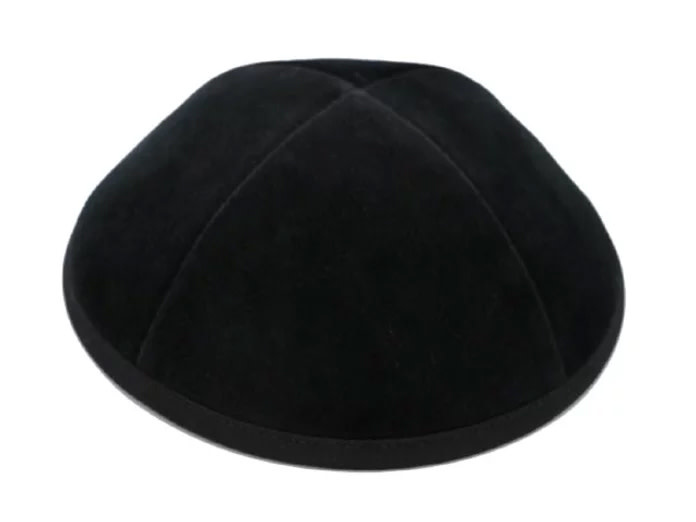 Kippah, Black Velvet, Perma-Clip - The Israeli Source
