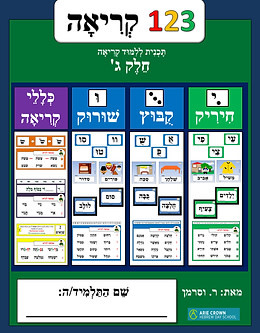 1-2-3 Kriah, Volume 3 - The Israeli Source