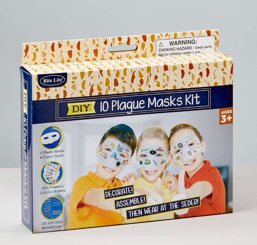 Passover 10 Plague Masks Kit, PVC and Stickers - The Israeli Source