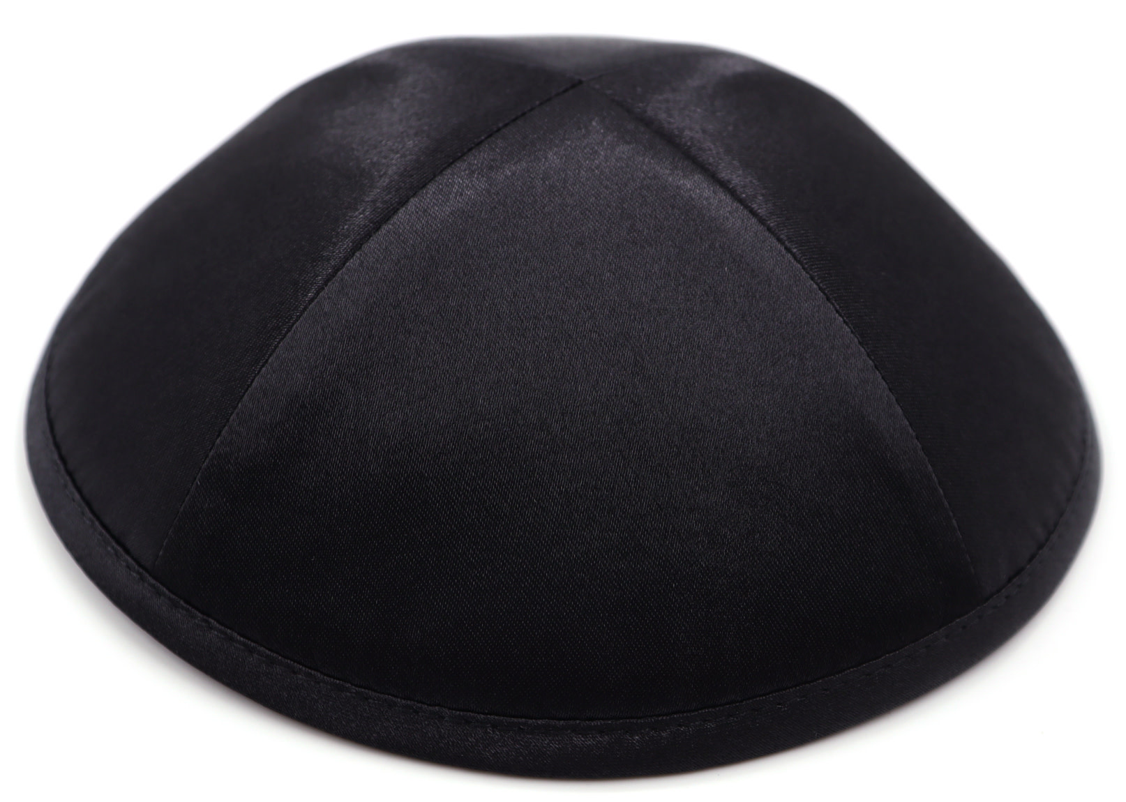 Black Premium Satin Kippah, 18cm - The Israeli Source