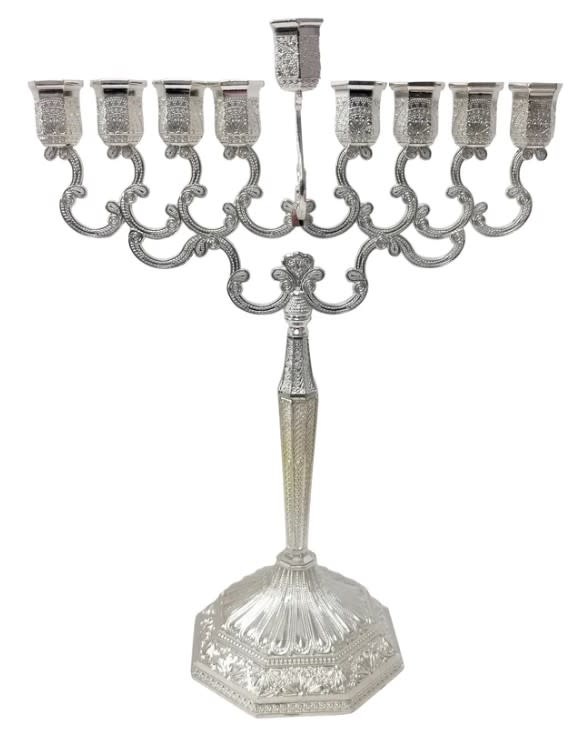 Menorah, Silver Plated - The Israeli Source