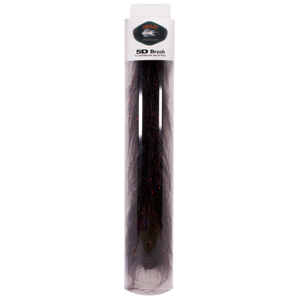 Fair Flies Bleeding Leech Black 5D Brush - Salmon River Fly Box