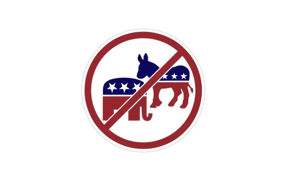 No Politics Sticker - Salmon River Fly Box