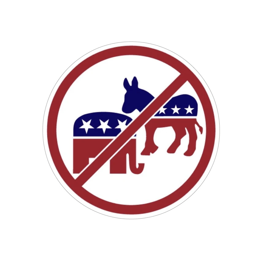 No Politics Sticker - Salmon River Fly Box