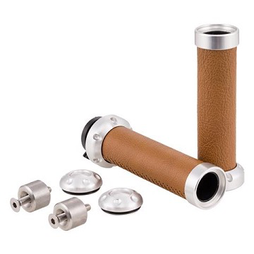 Luxury Leather Tan Hand Grips - Vespa Toronto West