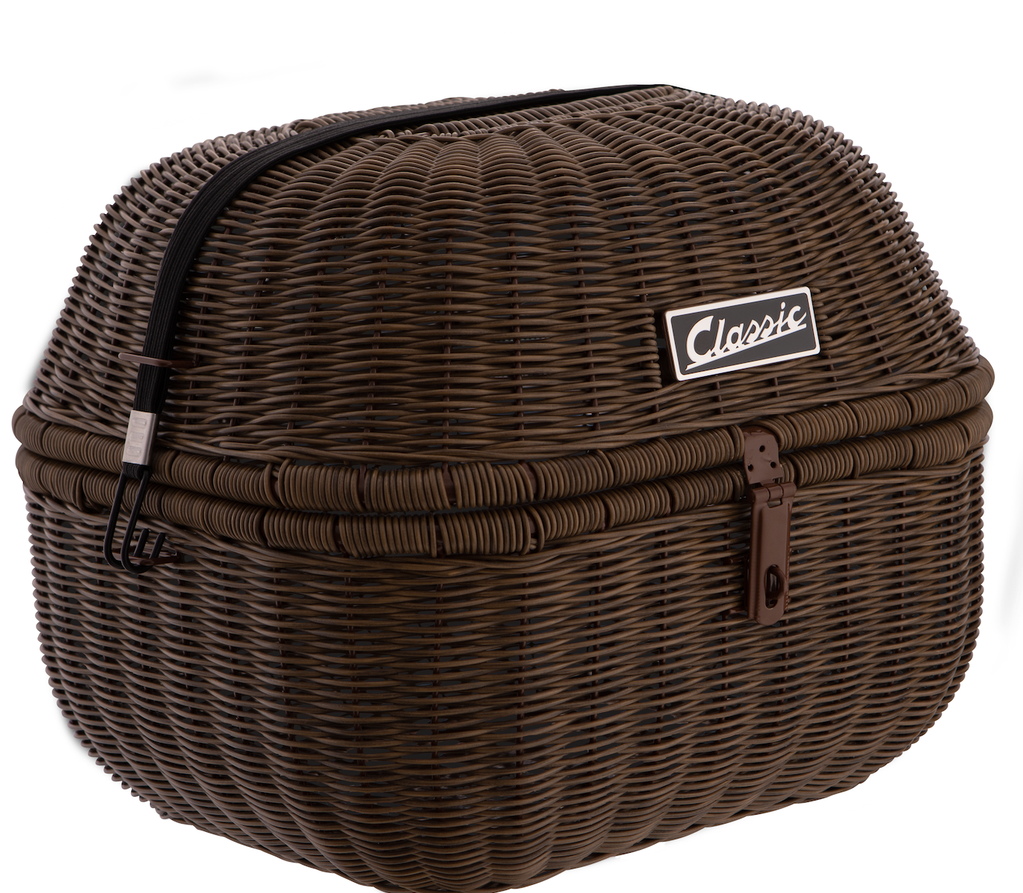 Top Case Basket, Classic Dark Brown - Vespa Toronto West