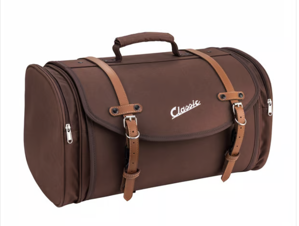 Top Case Bag, Dark Brown Canvas 35ltr Classic - Vespa Toronto West