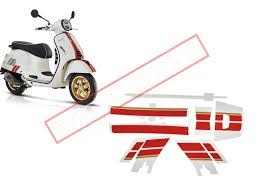Sticker Set, GTS Racing 60's White/Red/Gold - Vespa Toronto West