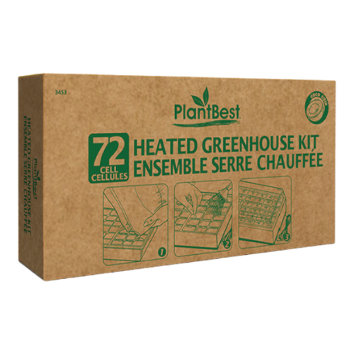 PlantBest - Heated Greenhouse Kit (Includes: Tray, Dome, 72 cells ...