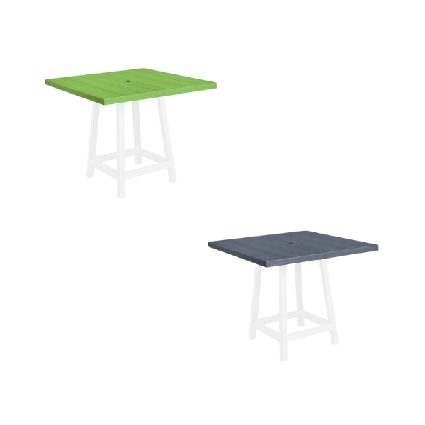 C.R. Plastic - 40" Square Pub Table Top w/ Hole - - The Green Spot Brandon