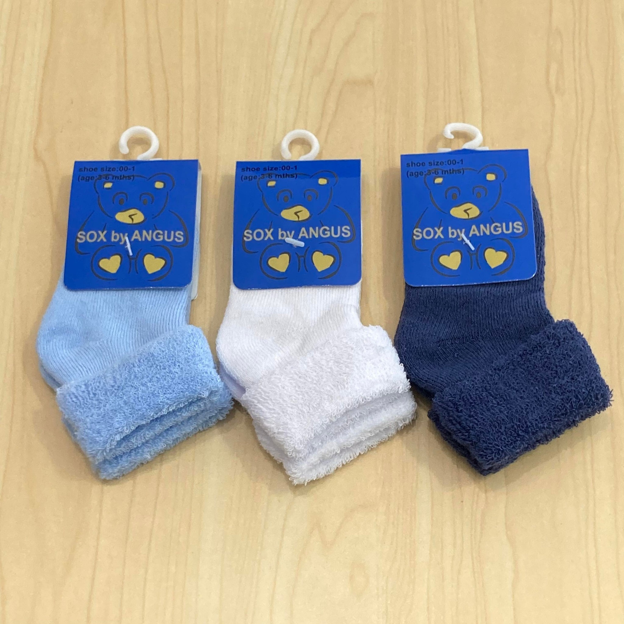 Sox by Angus New Born Boy Cushion Turn-Over Top Socks - Chilled Wrens ...