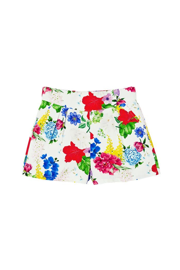 Milky Hibiscus Poplin Short - Chilled Wrens Boutique