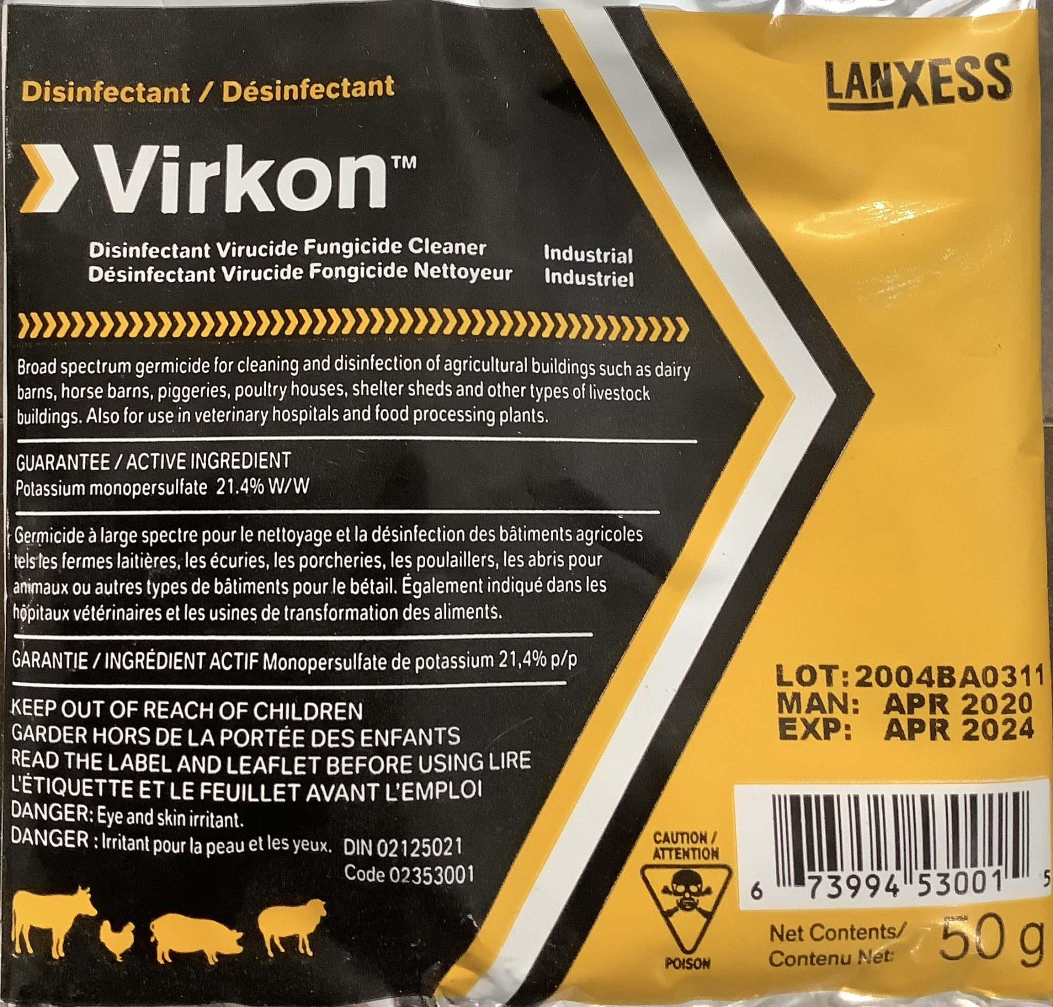 VIRKON 50g POWDER (BACTERIAL DESINFECTANT) - Chirp N Dales Pet Supply
