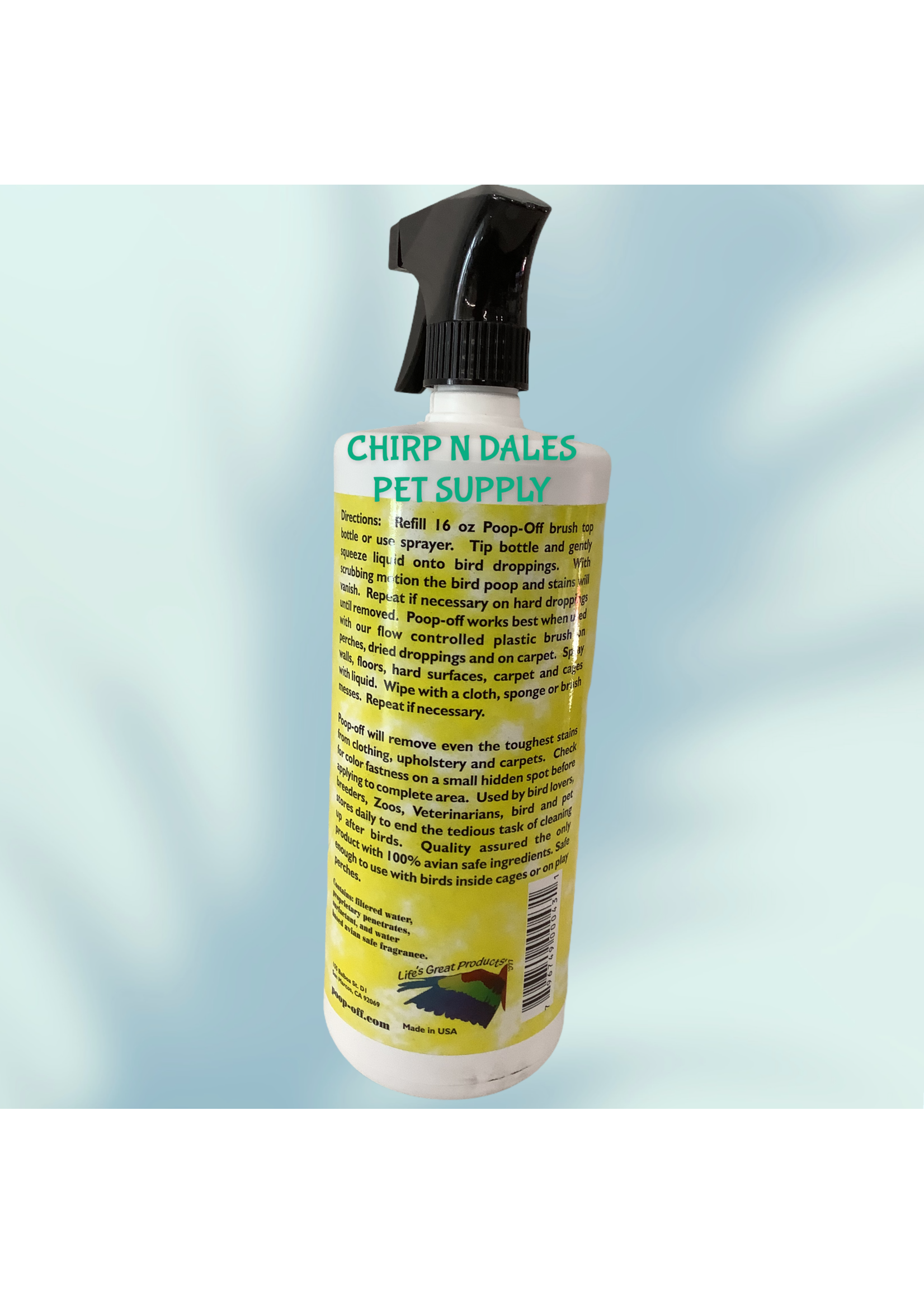 POOP OFF BIRD POOP REMOVER - Chirp N Dales Pet Supply