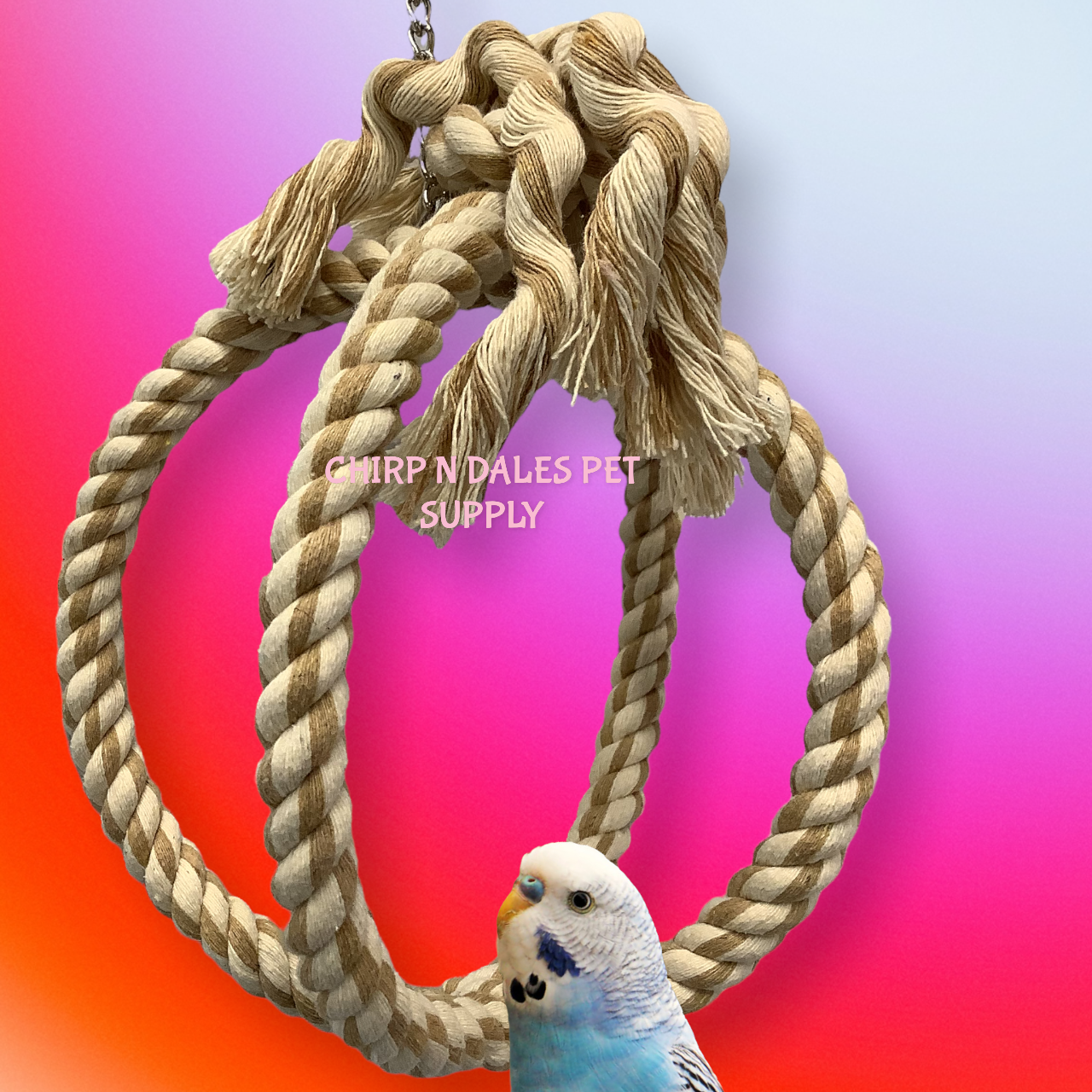 Jolly Jungle Double Rope Ring Small Atom - Chirp N Dales Pet Supply